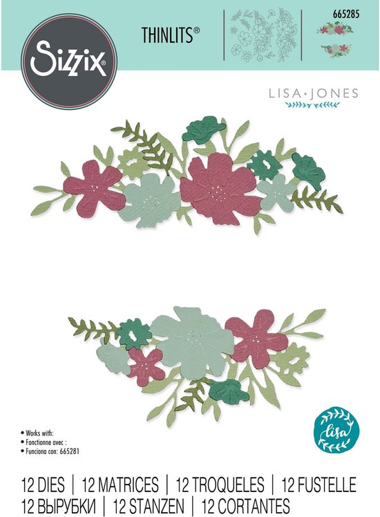 Sizzix Thinlits Die Set Wild Blossom Borders By Lisa Jones | bol