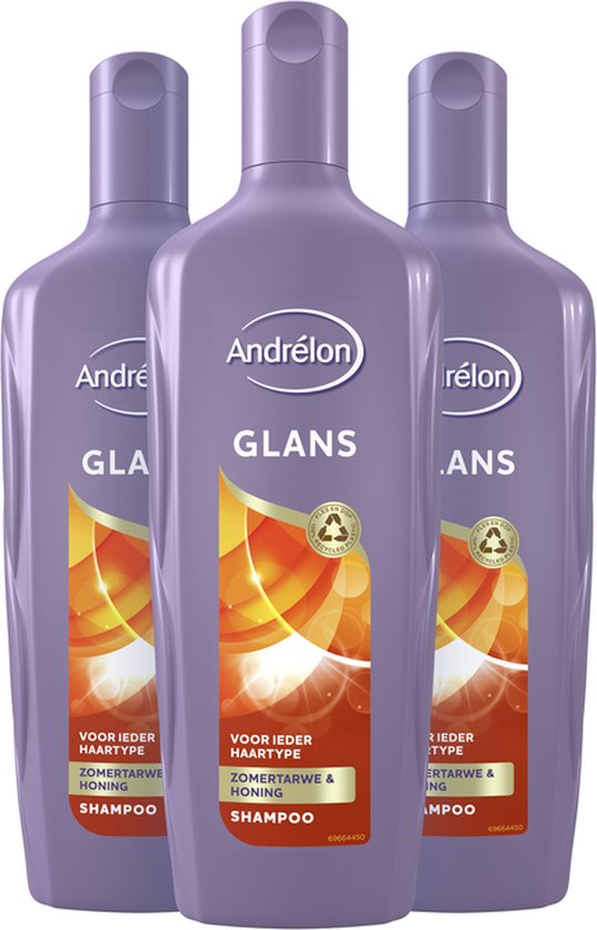 Andrélon Shampoo - Glans - verrijkt met zomertarwe en honing - 3 x 300 ...
