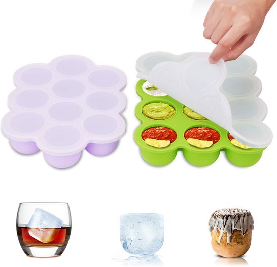 babyvoeding opbergdoos, siliconen baby pap-invriezen met Siliconen ...