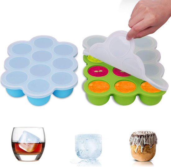 babyvoeding opbergdoos, siliconen baby pap-invriezen met Siliconen ...