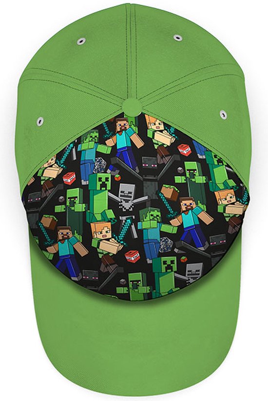 Minecraft Cap - Pet - Groen - 1 Stuk | bol