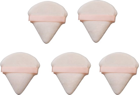 powder puff driehoek - poederspons - poederdons - 5 stuks - oDaani | bol
