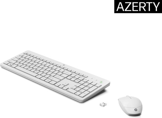 HP 230 - Draadloos Toetsenbord en Muis Combinatie - Azerty - Wit | bol