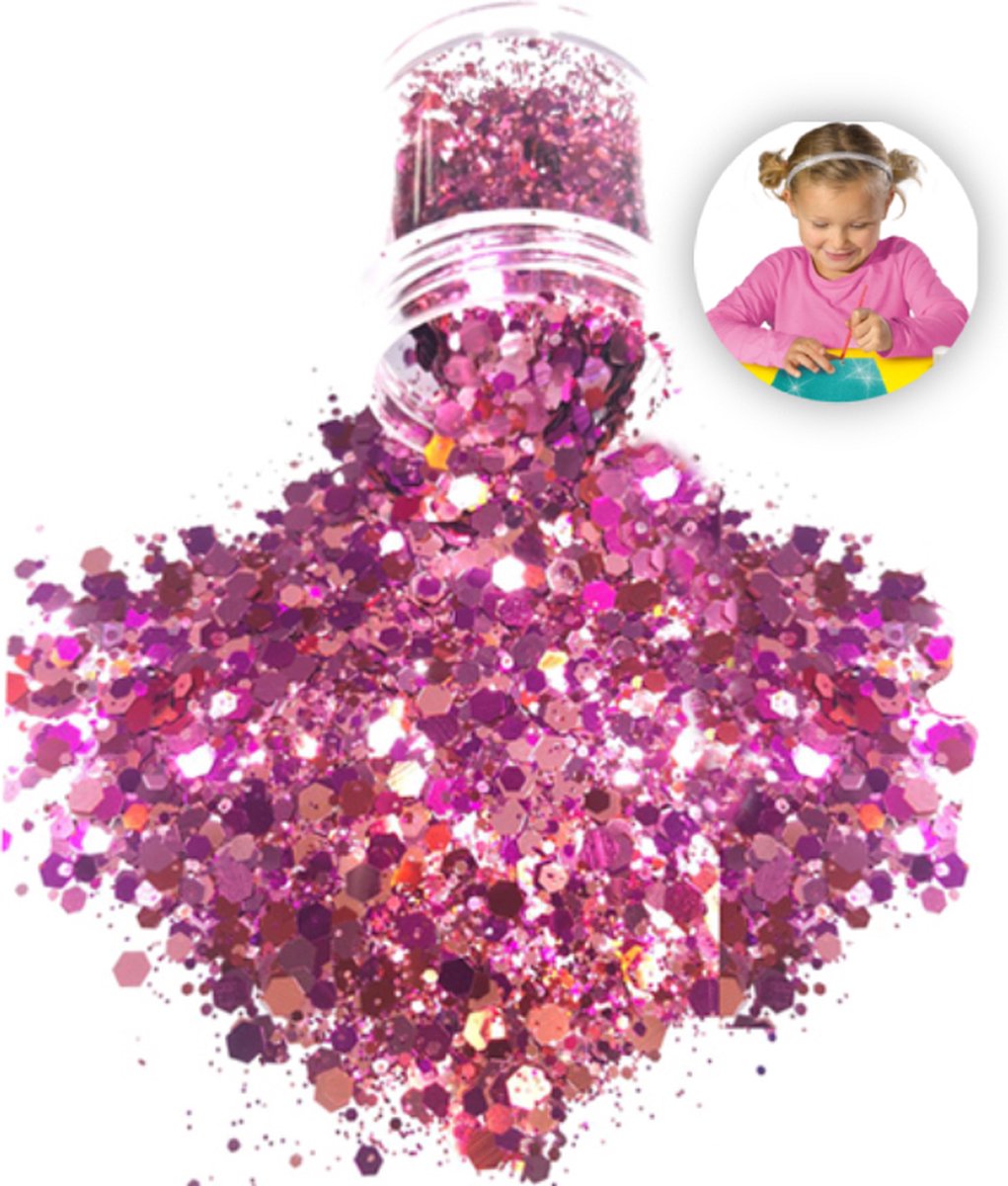 GlittersXL - Knutsel Chunky Glitters (Paars/Roze) [Volume 8g ...