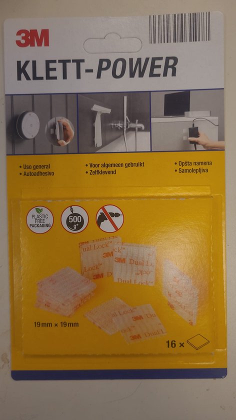 3M Klett-Power - Zelfklevend voor algemeen gebruik - 16 stuks - 19mm x ...