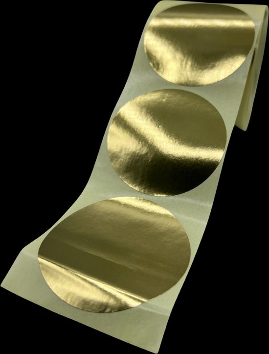 Gouden Sluitsticker - Glamorous Gold - 100 Stuks - XXXL - rond 70mm ...