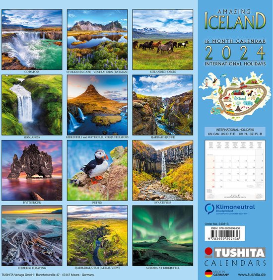 Amazing Iceland Kalender 2024 | bol