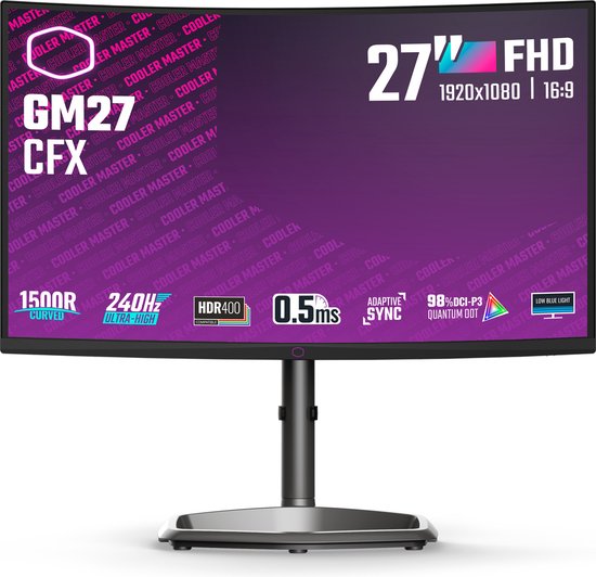 Cooler Master Gaming GM27-CFX VA Curved 240Hz Gaming Monitor - 27 Inch | bol