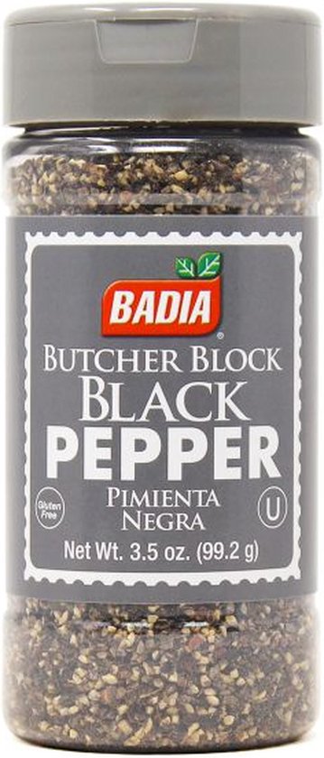 Badia Black Pepper Butcher Block (99.2g/3.5oz) | bol