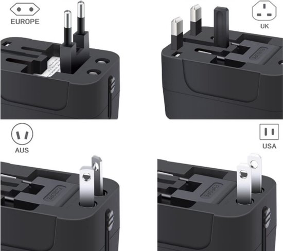 Universal World Plug - Prise de voyage tout-en-un et adaptateur ...