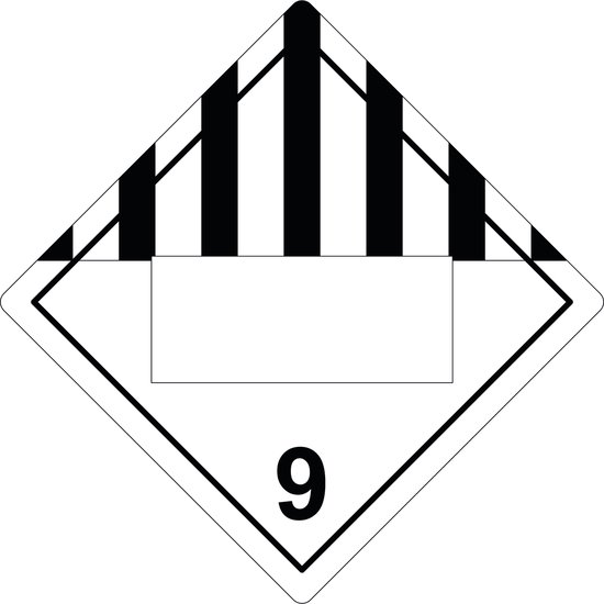 20 x 5 cm ADR klasse 9 sticker diverse gevaarlijke stoffen met pictogram | bol.com