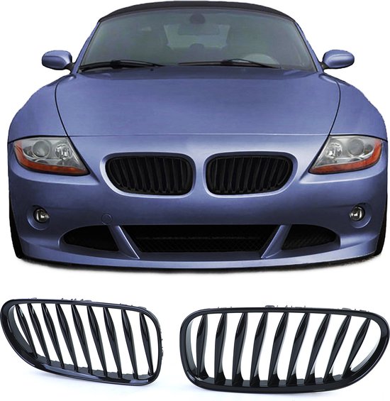 Sport Grill Nieren Passend Voor Bmw Z4 E85 E86 Roadster Coupe Glans Zwart M Look... | bol
