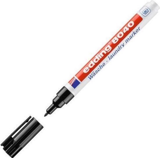 Edding Permanent marker 8040 textiel 1 mm, zwart | bol
