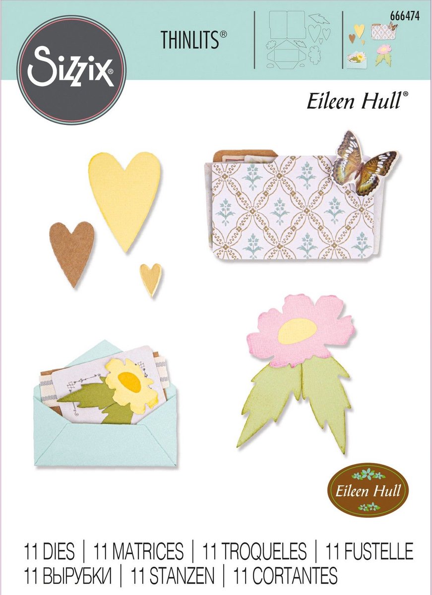 Sizzix Thinlits Die Set Envelope Folder & Flowers Set | bol.com