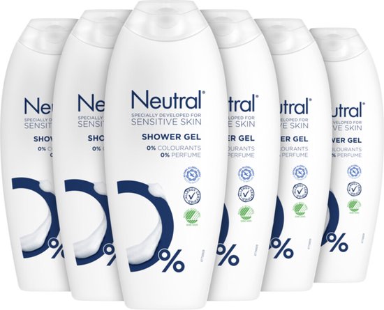 Neutral Sensitive Skin Douchegel - 6 x 250 ml - Voordeelverpakking ...