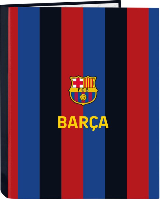 Ringmap F.C. Barcelona Kastanjebruin Marineblauw A4 (26.5 x 33 x 4 cm ...