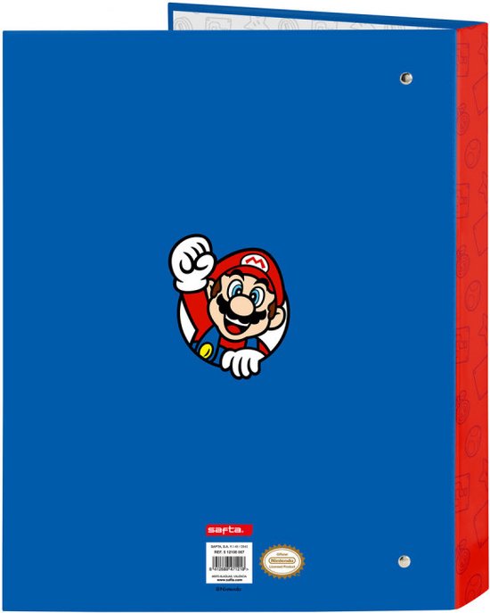 Ringmap Super Mario Rood Blauw A4 (26.5 x 33 x 4 cm) | bol