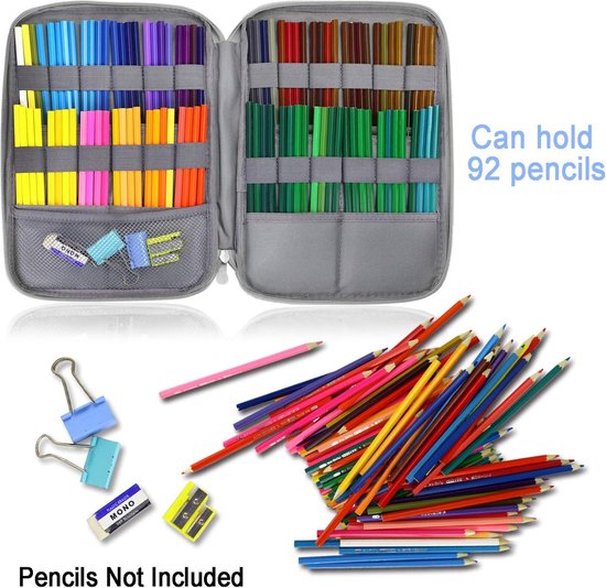 96 Slots Colored Pencil Case, Large Capacity Pencil Holder Pen ...