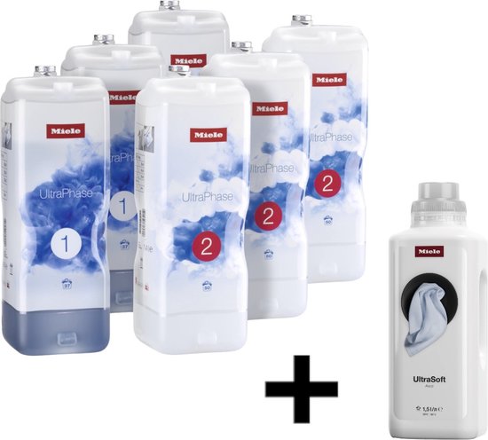 Miele twindos wasmiddel UltraPhase 1 & 2 (6 flacons halfjaarpakket ...