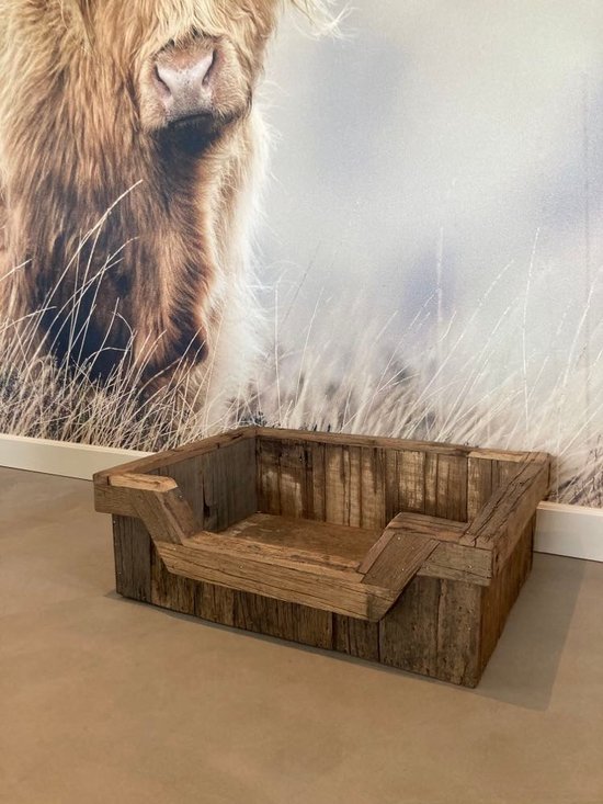 Hondenmand - houten hondenmand - hondenmand 80 cm - excl. hondenkussen ...