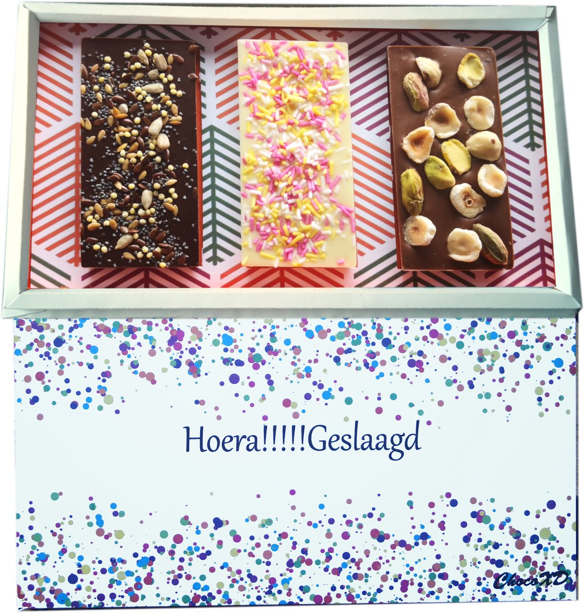 Geslaagd chocoladecadeau - Succes cadeau - Chocolade repen - Chocolade ...