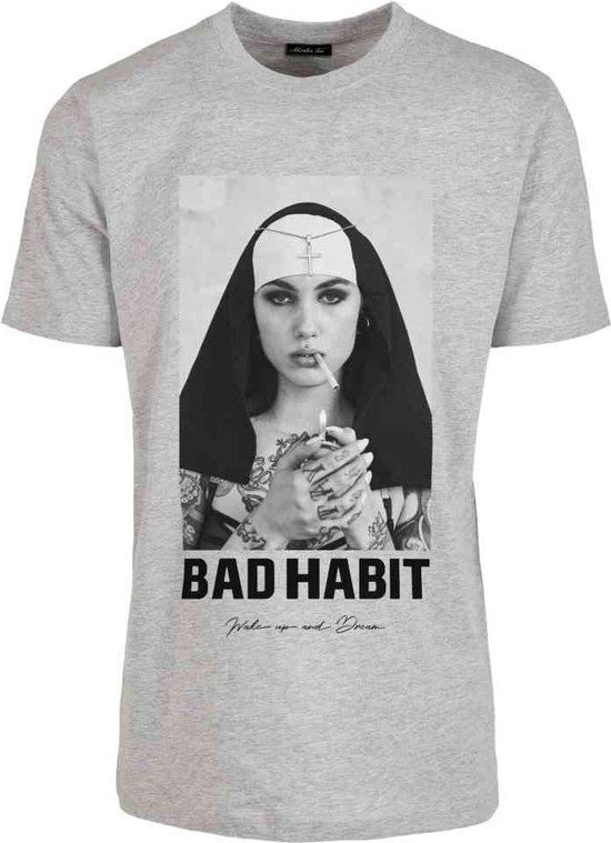 Mister Tee Heren Tshirt -XL- Bad Habit Grijs | bol.com