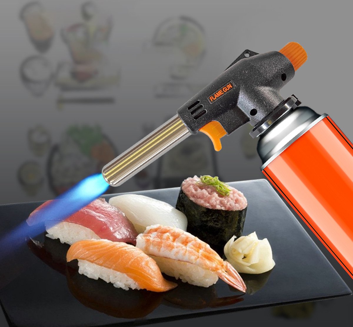 BORVAT® | Gasbrander | Creme Brulee Brander | keukenbrander | Incl. 4x ...