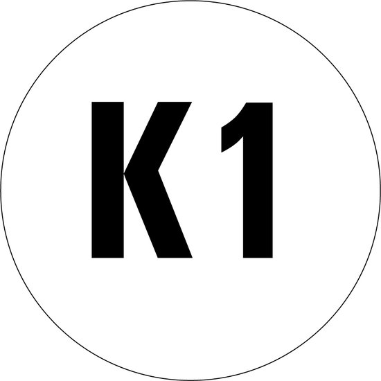 K1 leidingmarkering sticker - vel 16 mm - 20 per vel | bol