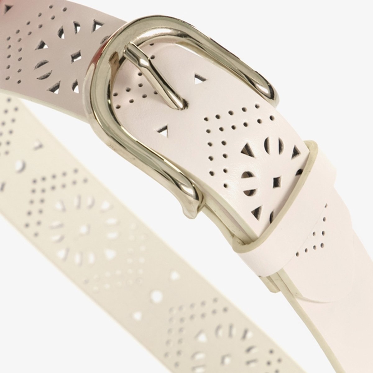 Dames riem met perforaties wit - Maat 85 | bol.com