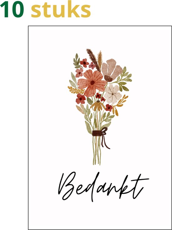Bedankt - bedankt kaarten - bedankt wenskaarten -bloemen wenskaart ...