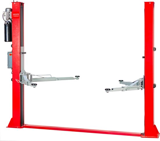 2-koloms hydraulische hefbrug 4 t 230V met elektrische ontgrendeling MW ...