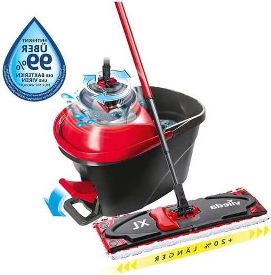 Ultramax Turbo XL brede mop set - geschikt voor alle vloeren ...