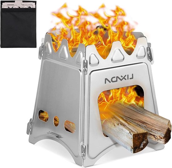 Opvouwbaar campingkooktoestel houtkachel mini-houtkachel draagbaar ...