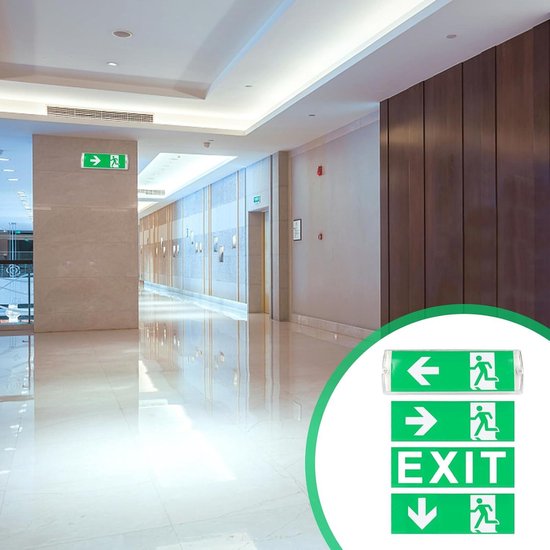 Escape Way Lamp - Emergency Exit Sign with Rescue Light - Ceiling and ...