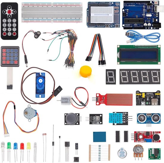 Electronics Project Kit Microcontroller Board Power Supply Module Servo ...