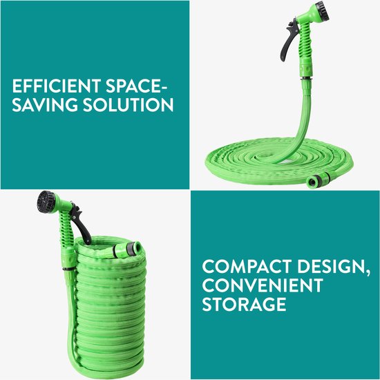 Navaris flexibele tuinslang 7,5 tot 15 meter - Rekbare waterslang ...