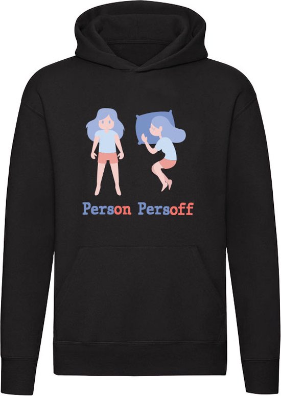 PersOn PersOff hoodie - slapen - gesloten - open - bed - moe - rust ...