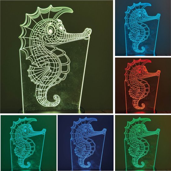 Klarigo® Nachtlamp - 3D LED Lamp Illusie – 16 Kleuren – Bureaulamp ...
