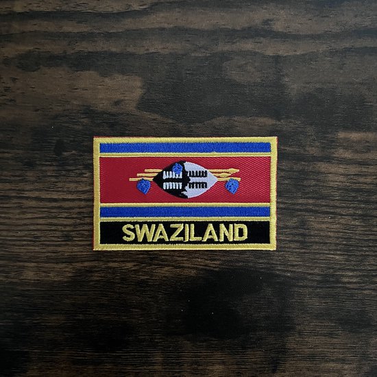 Swaziland Eswatini Vlag Patch Strijkembleem 8 x 5 cm - Eenvoudig op te Strijken... | bol