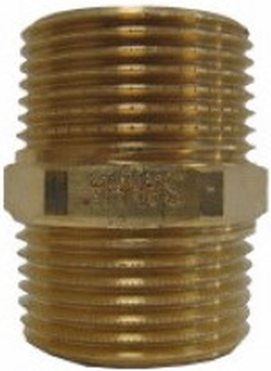 VDB Dubbele nippel 1.1/2 con. brons | bol