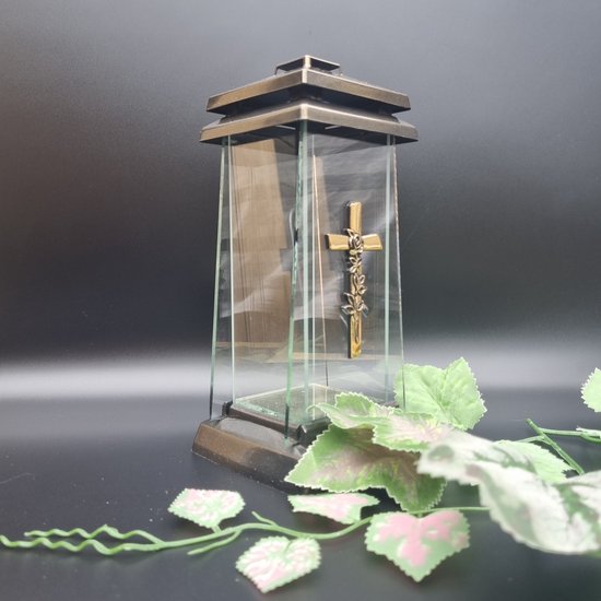 Herdenkingslicht - L-50k - Lantaren - Kruis - Roosje- Goud - Spiegel ...