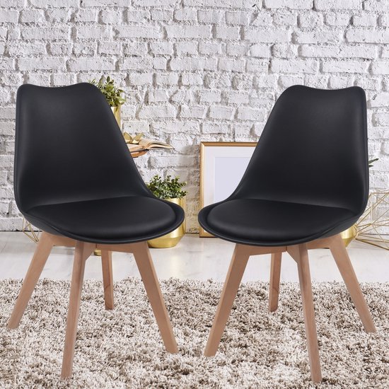 MIADOMODO® Eetkamerstoelen set van 6 - Scandinavische stijl, modern ...