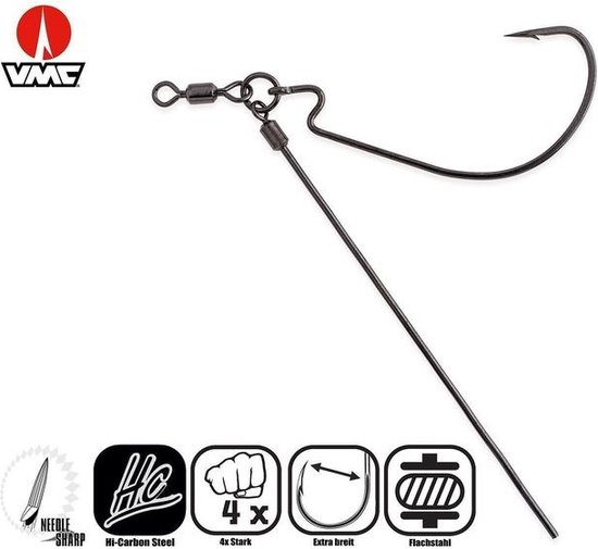 VMC Mystic Tokyo Rig (2pcs) Zwart 4/0 | bol