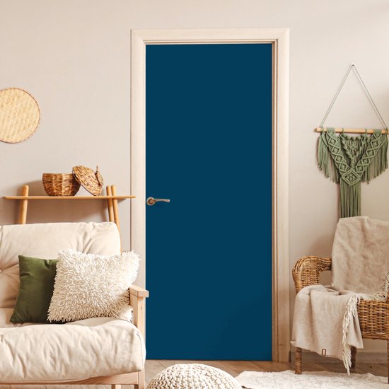 Deurposter 90x215 cm - Deursticker Indigo - Palet - Kleuren - Meubelfolie zelfklevend... | bol