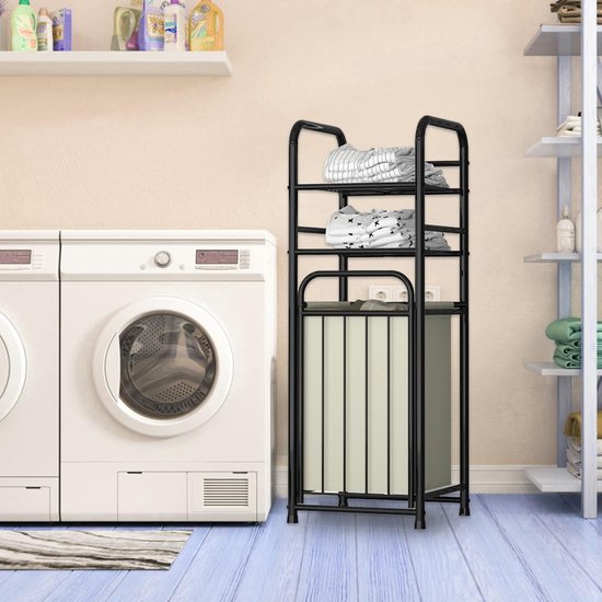 Ophy - Wasmand - wasverzamelaar met 2 planken - wasbox - waszak ...
