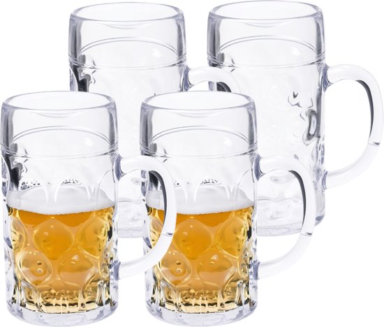 Depa Bierpul/bierglas - 8x - transparant - onbreekbaar kunststof - 500 ml -... | bol
