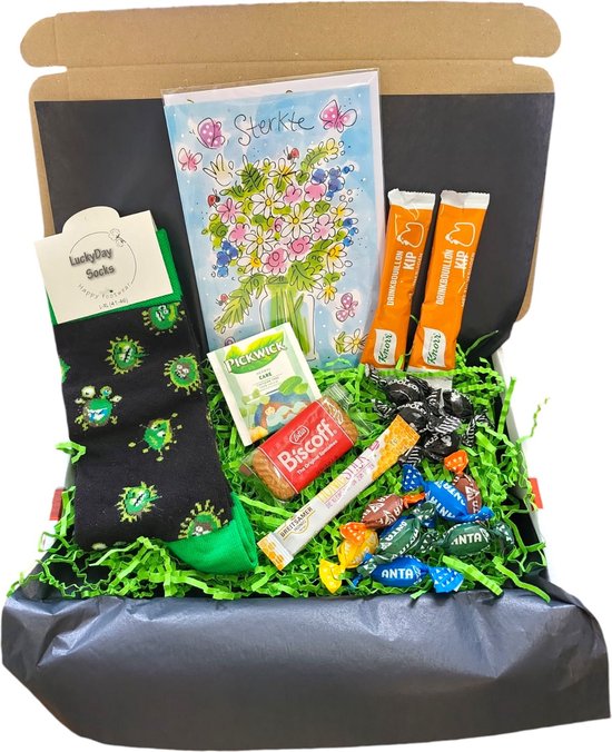 Cadeau box – Ziek – Virus - Beterschap - Verrassings Pakket – Gift box ...