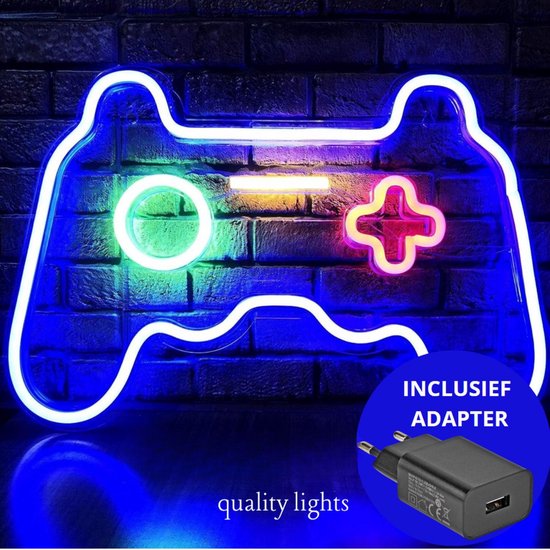 Wandlamp - Playstation Controller Neon Wandlamp - Man Cave lamp ...
