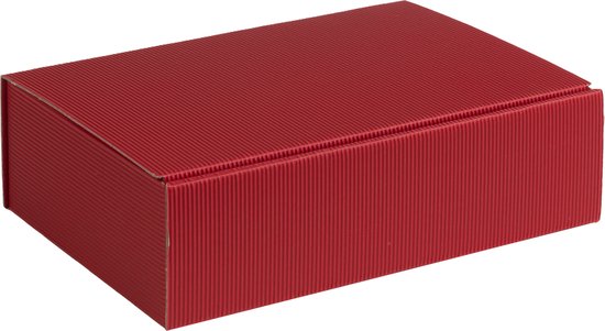 Geschenkdoos ribbelkarton 20x19x10cm ROOD (35 stuks) | bol