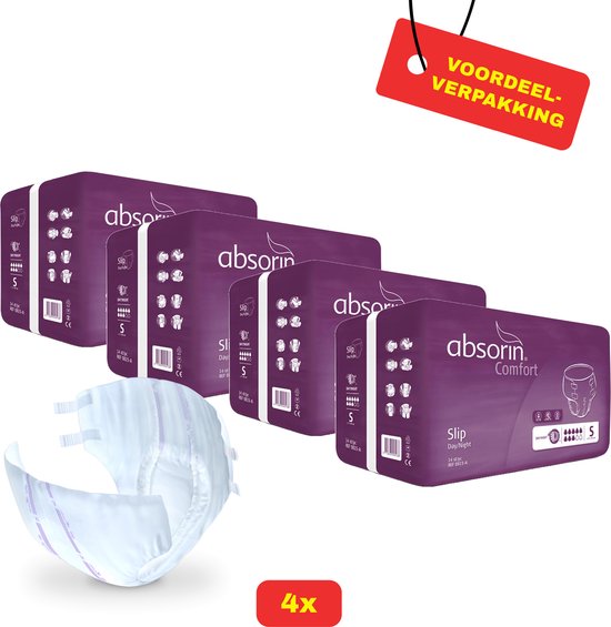 4x Absorin Comfort Slip Dag/Nacht Maat S - 4x 14 stuks ...